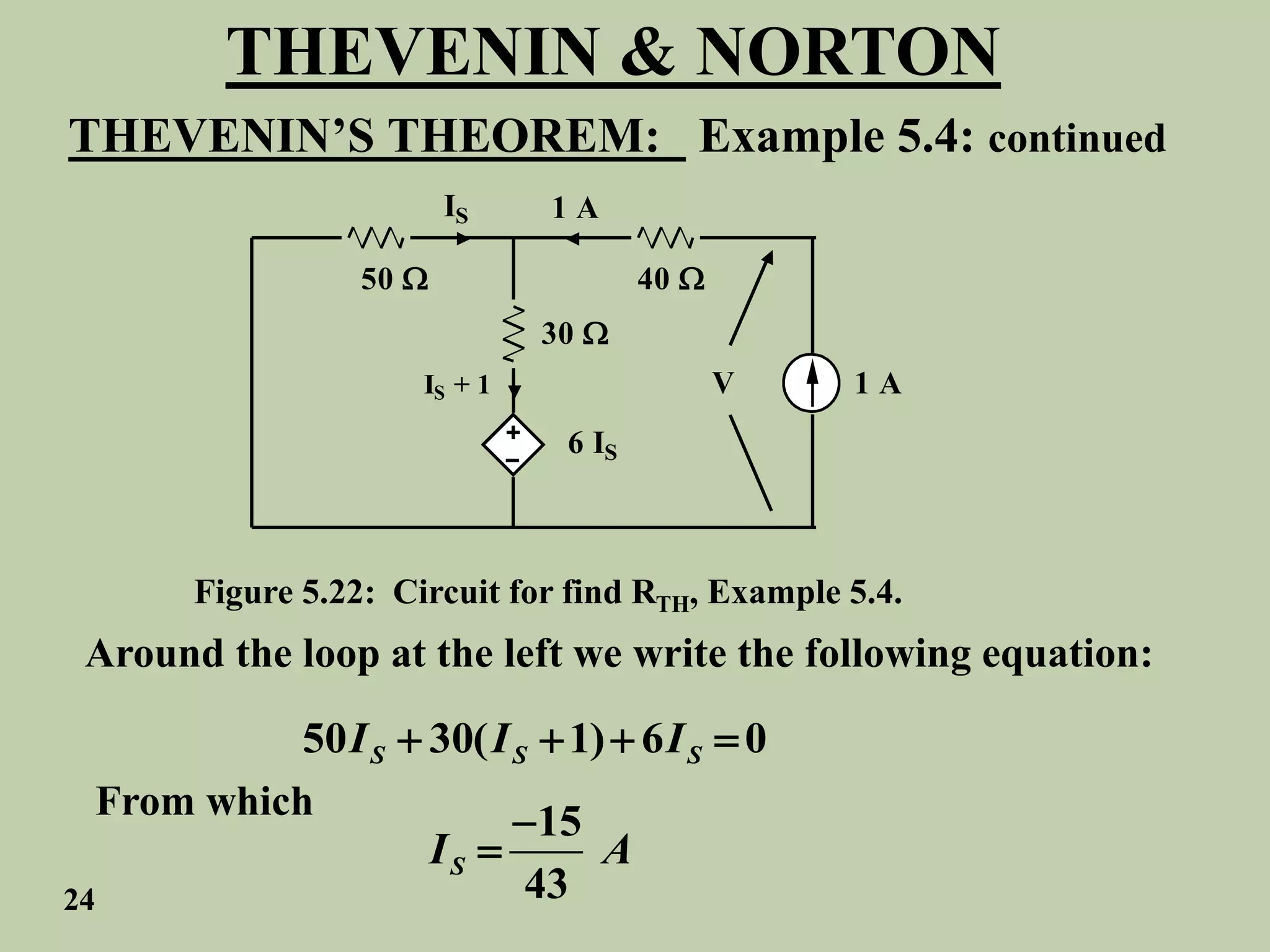 Thevenin and Norton's theorem | PPT