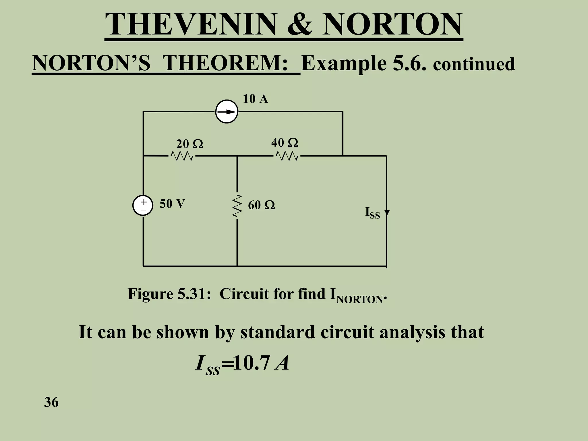 Thevenin and Norton's theorem | PPT