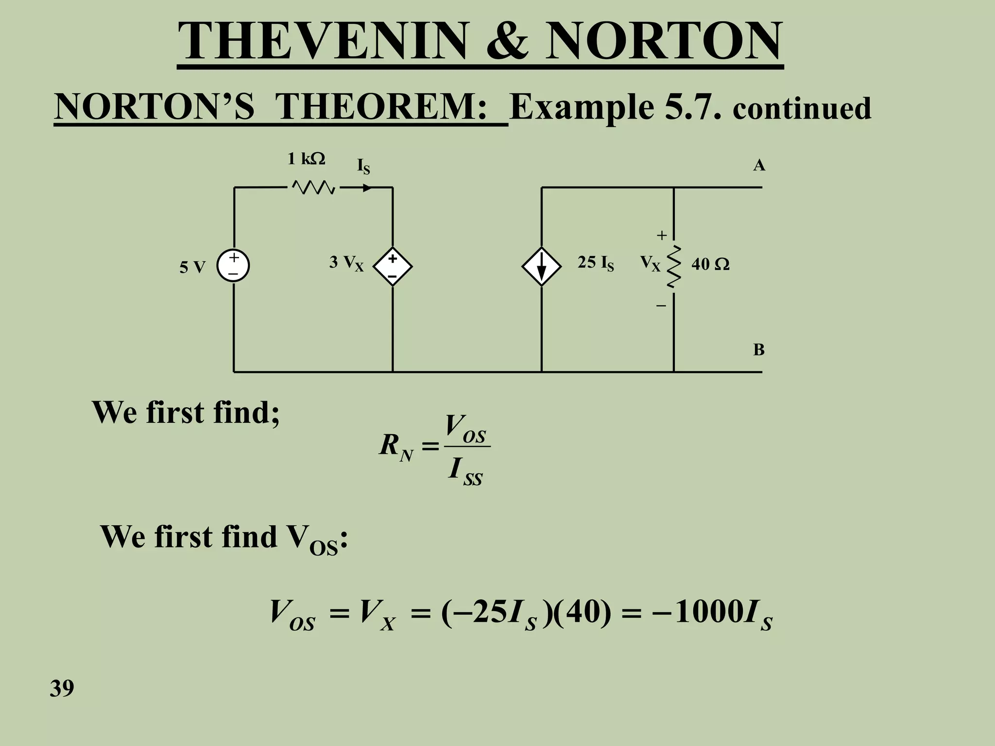 Thevenin and Norton's theorem | PPT