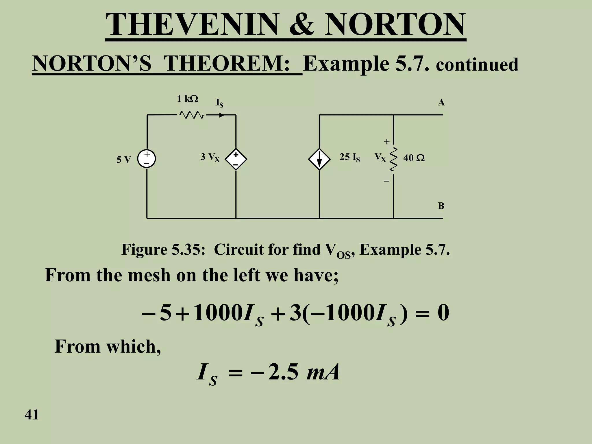 Thevenin and Norton's theorem | PPT