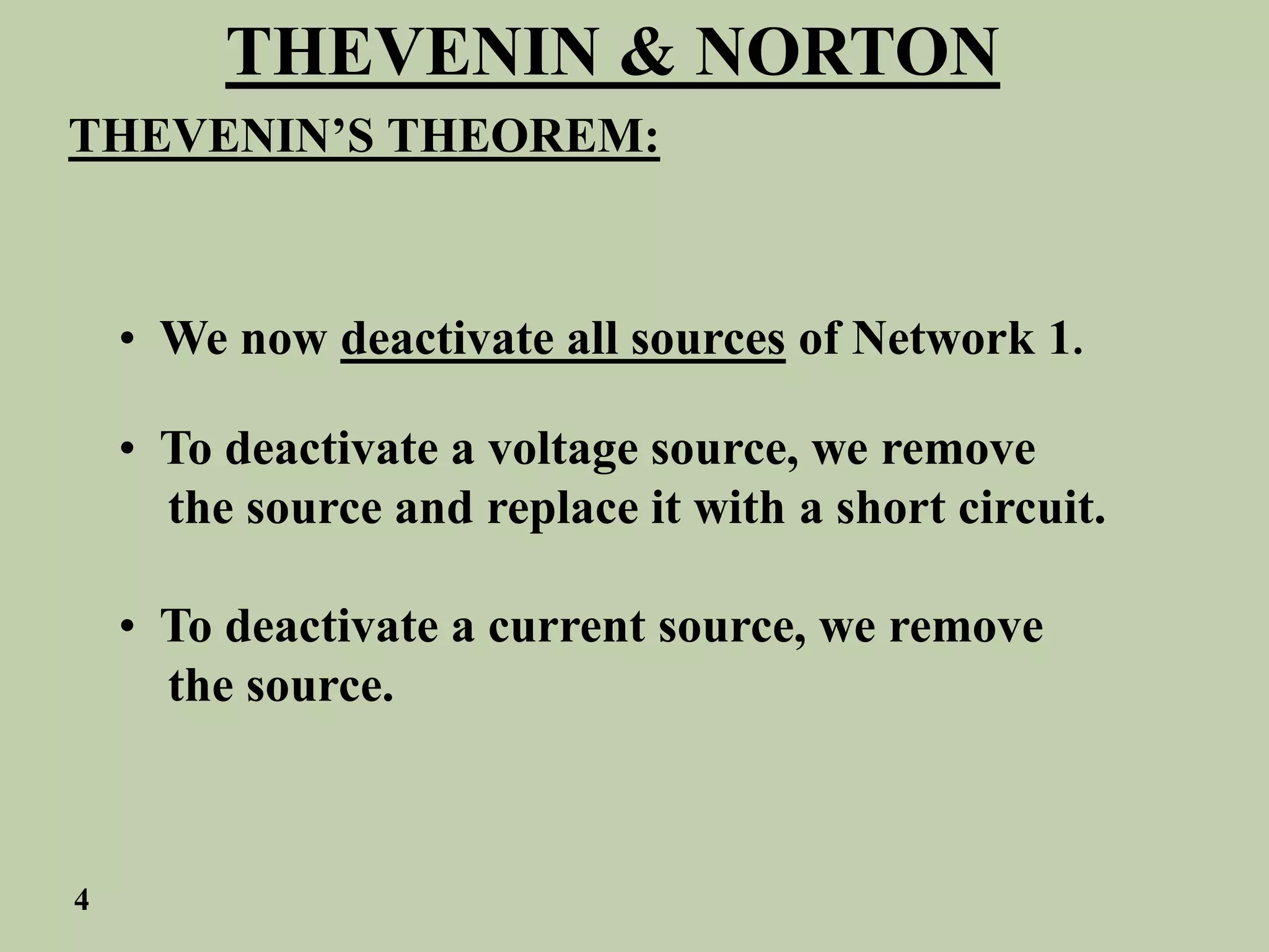 Thevenin And Nortons Theorem Ppt Computer Networking Computing