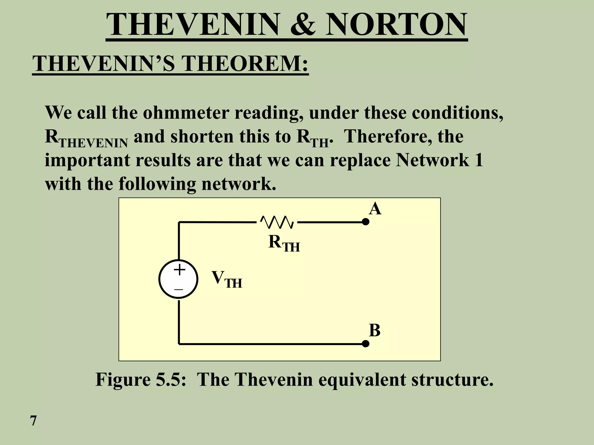 Thevenin And Nortons Theorem Ppt Computer Networking Computing