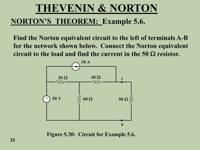 Thevenin and Norton's theorem