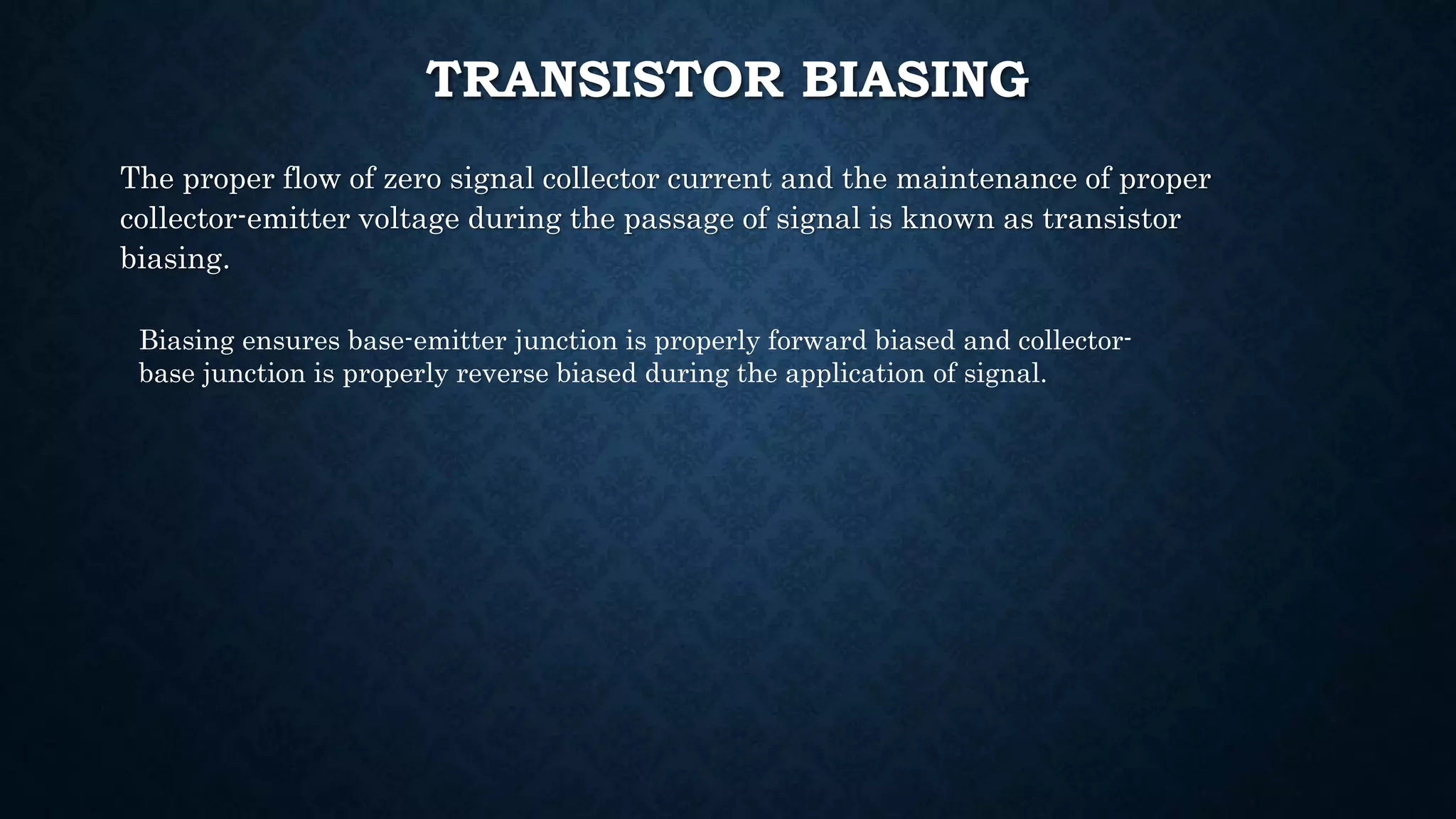 Basics of Transistor,Faithful Amplification,Transistor Biasing ...