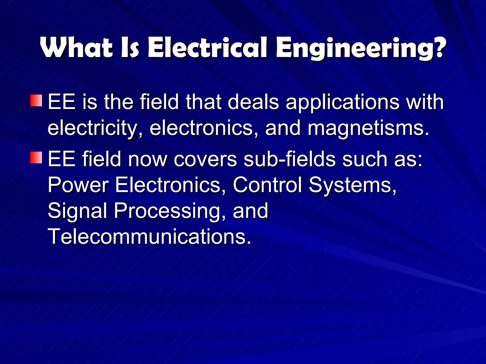 Electrical Engineering Presentation | PPT