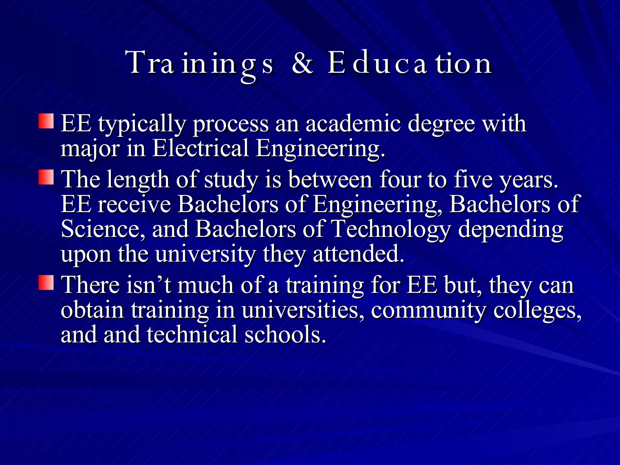 Electrical Engineering Presentation | PPT