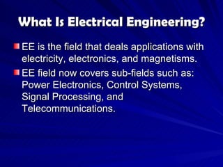 Electrical Engineering Presentation | PPT