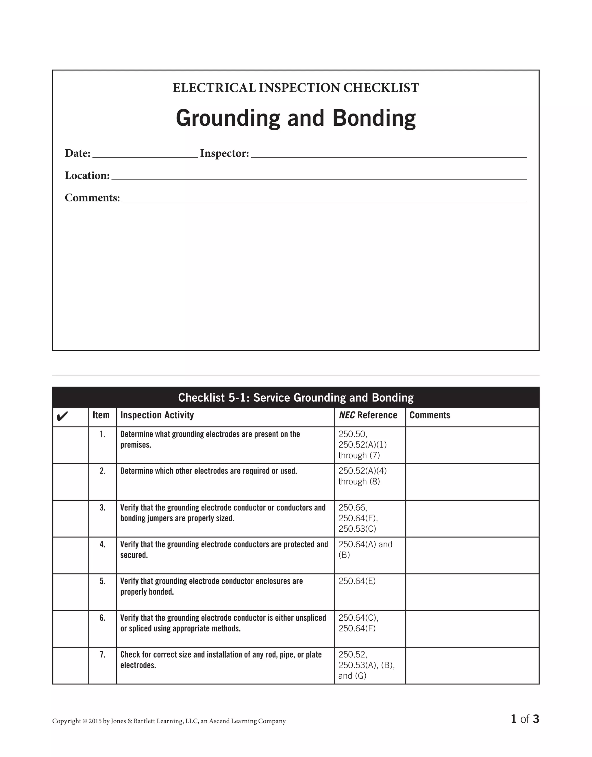 Electrical inspection-checklists | PDF