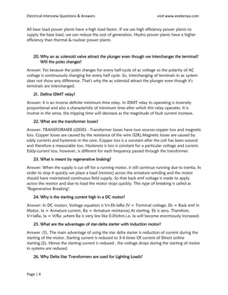 Electrical interview-questions-answers | PDF