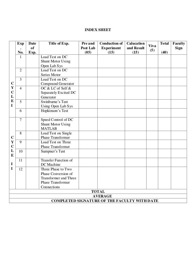 Electrical machines-lab-i-ee0209