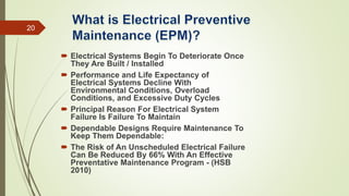 Electrical maintenance and its relationship to safety | PPT