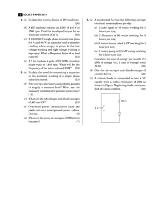 Electrical-Paper-II for ssc je examination | PDF