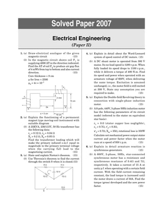 Electrical-Paper-II for ssc je examination | PDF