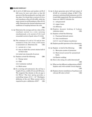 Electrical-Paper-II for ssc je examination | PDF
