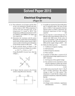 Electrical-Paper-II for ssc je examination | PDF