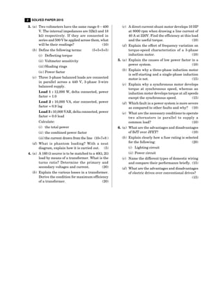 Electrical-Paper-II for ssc je examination | PDF