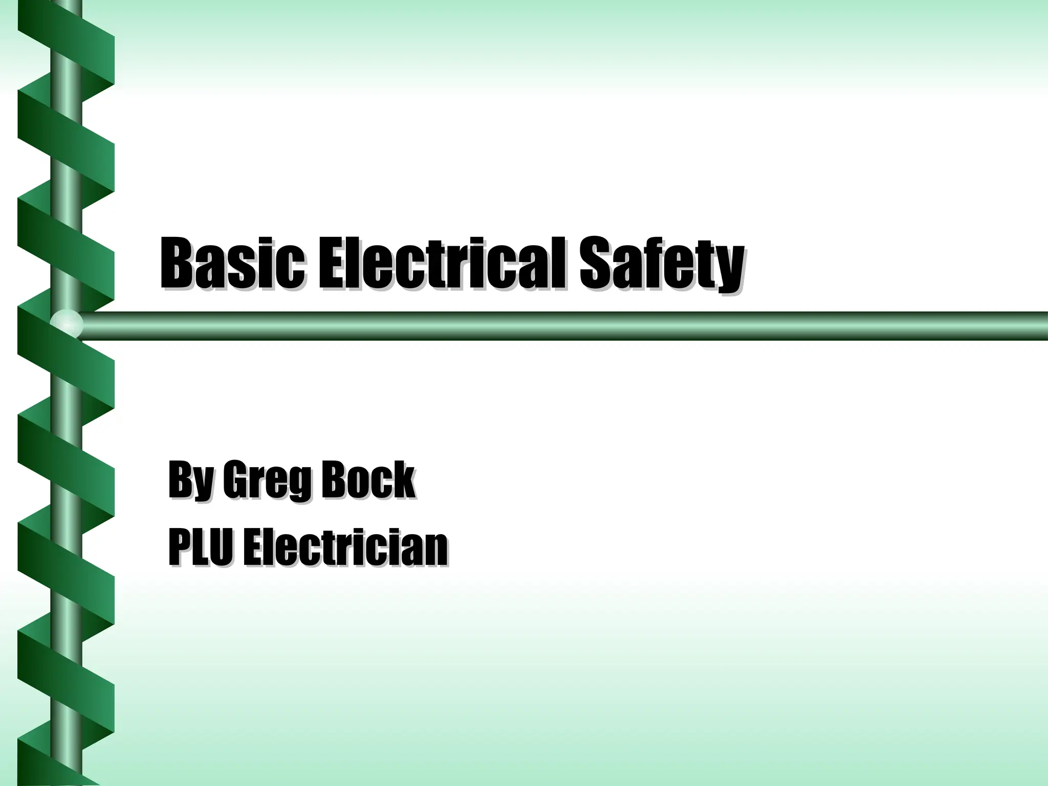 electrical-safety and awareness ppt for students for | PPT