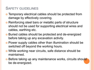 Electrical safety in construction | PPTX