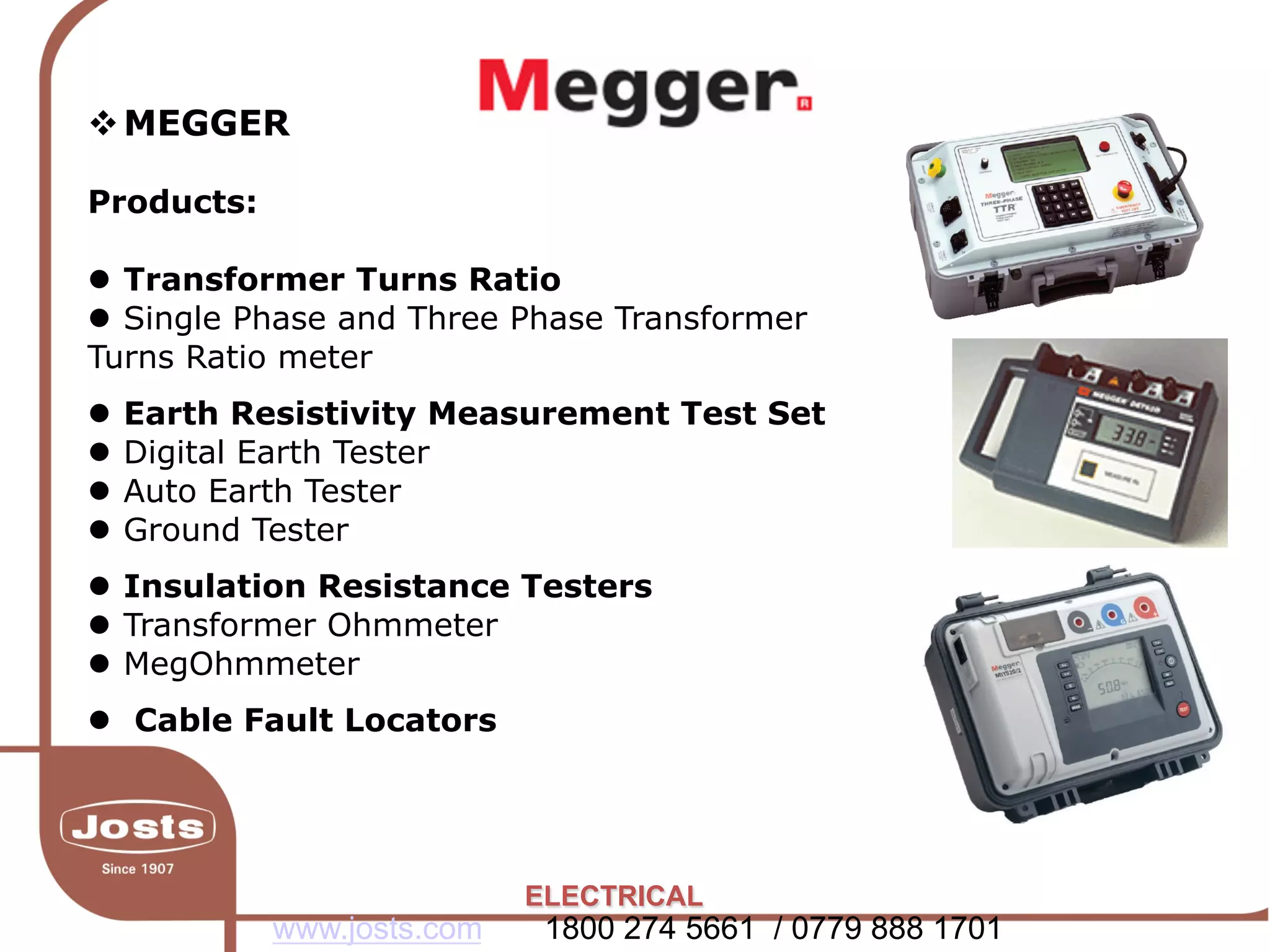 Electrical test and measurement megger | PDF
