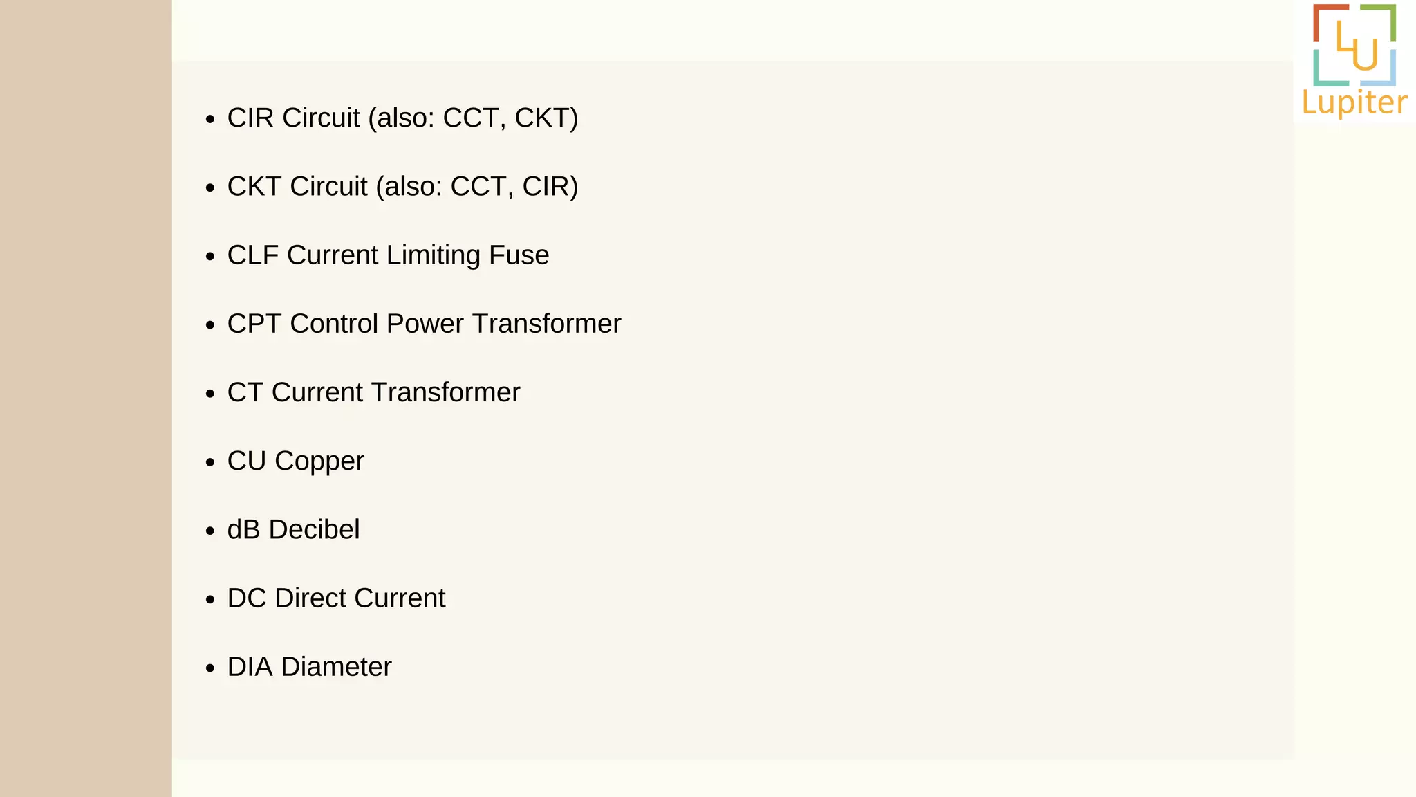 Electrical abbreviations | PDF