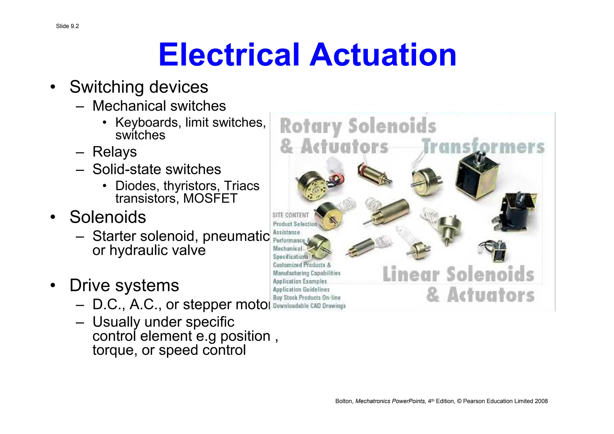 Electrical Actuation Systems from Sensors, Circuits and Actuators | PPT
