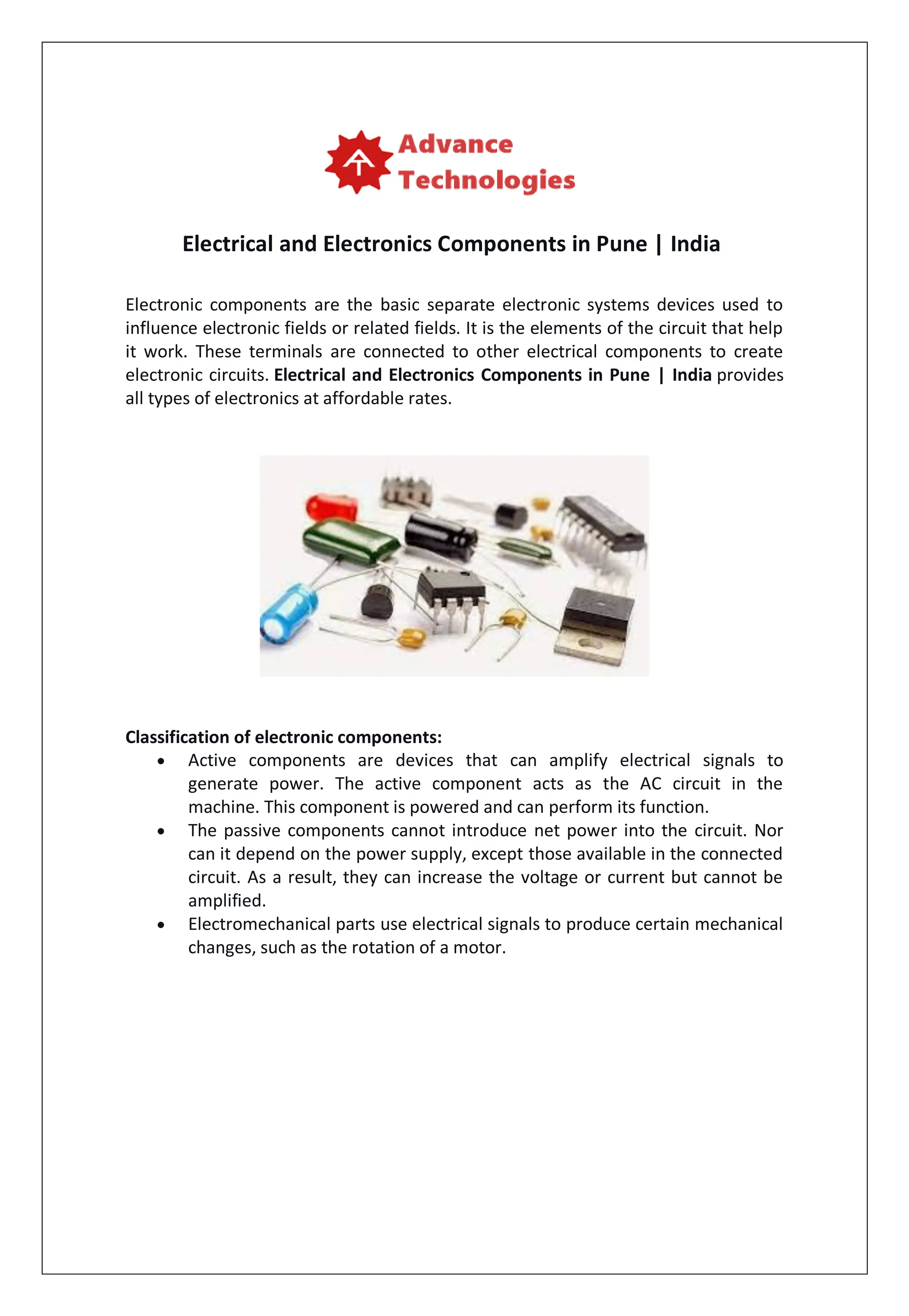Electrical and Electronics Components in India.pdf