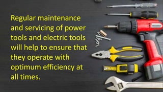 Electrical and hydraulic tools maintenance procedure | PPTX