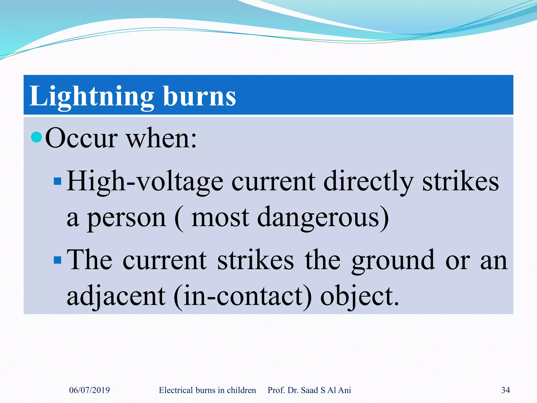 Electrical burns in children | PPTX