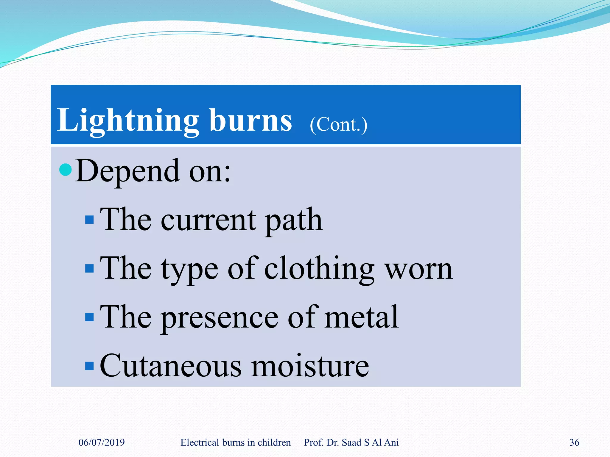 Electrical burns in children | PPTX