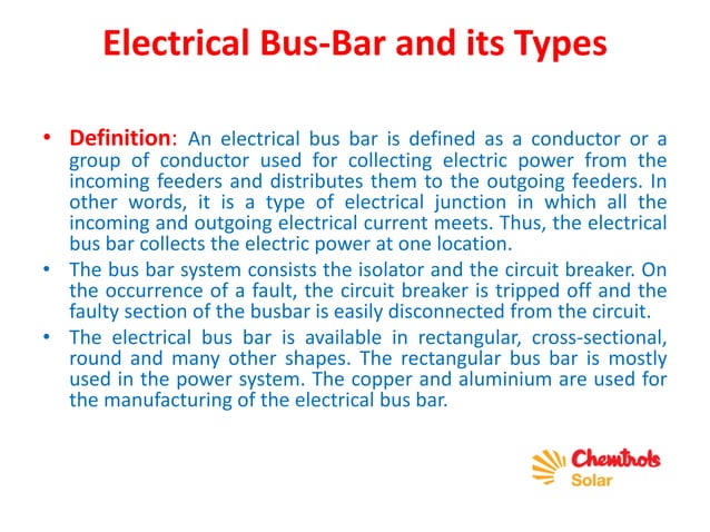 Electrical bus bar and its types | PDF