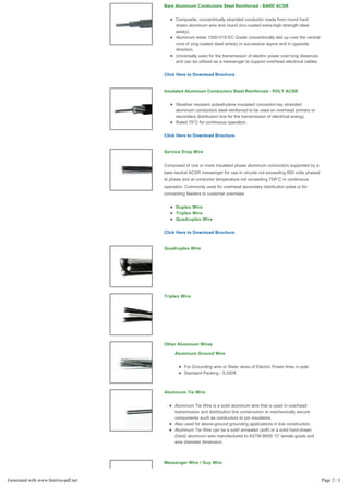 Electrical Cables and Wires - AC Harris Cable Corporation | PDF