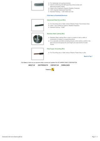 Electrical Cables and Wires - AC Harris Cable Corporation | PDF