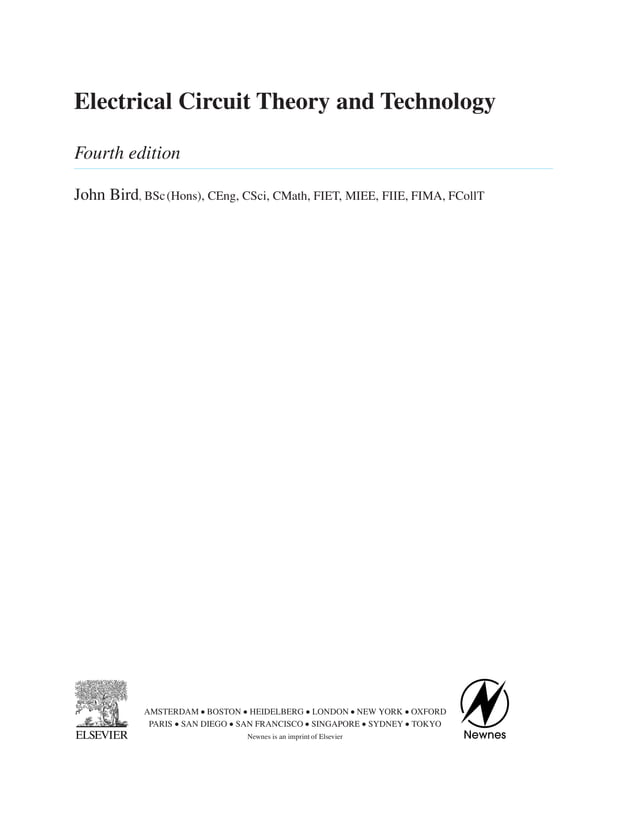 Electrical Circuit Theory and Technology John Bird 4th Edition | PDF