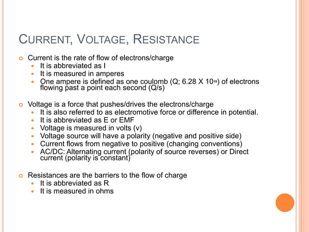 Electrical Charges & Ohm’s Law.ppt | Chemistry | Science