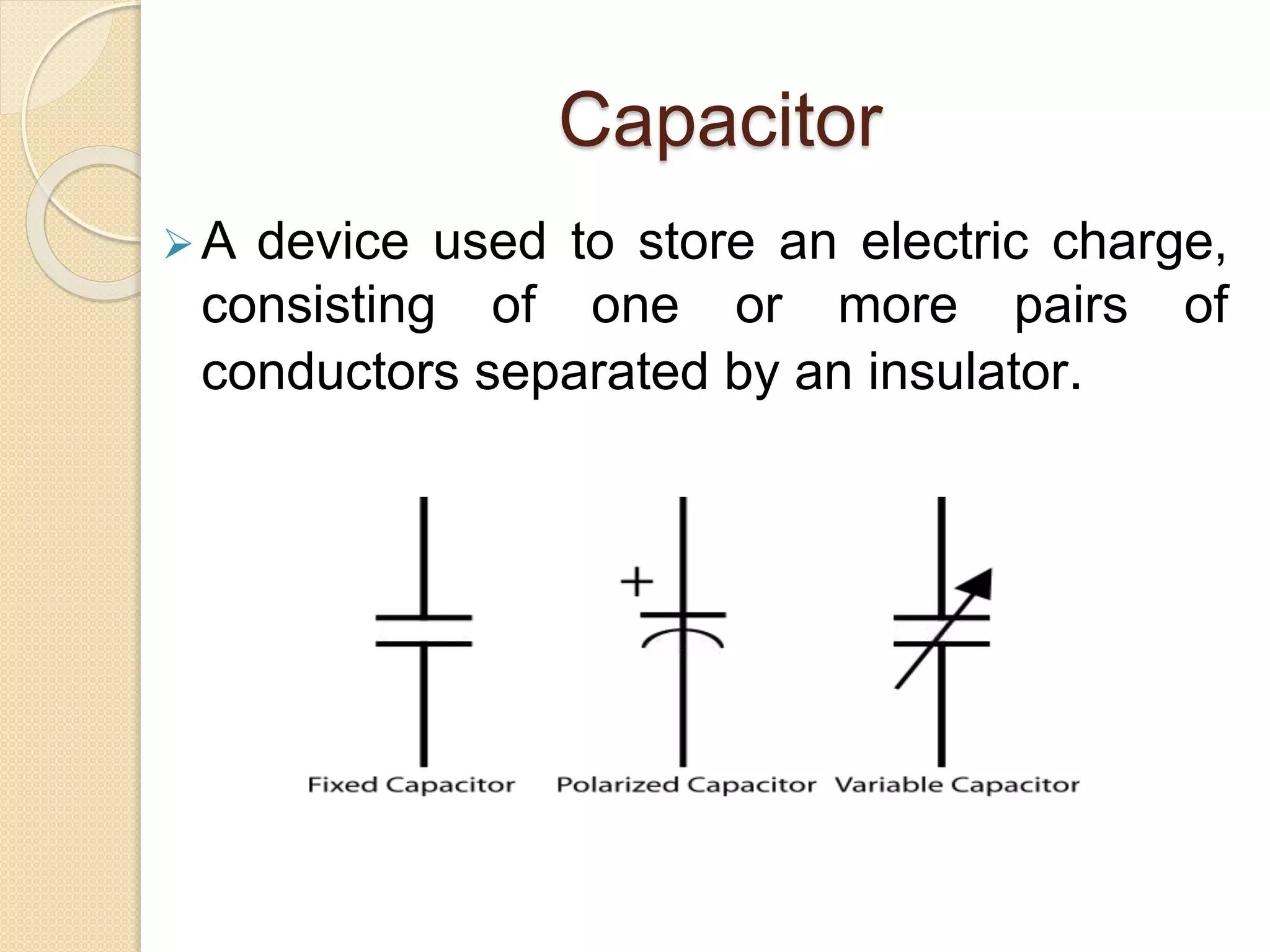 Electrical circuit 2 ( Capacitor , Conductor, Inductor ,Power factor) | PPT