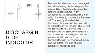 Inductor working principle,charging,discharging and application | PPT