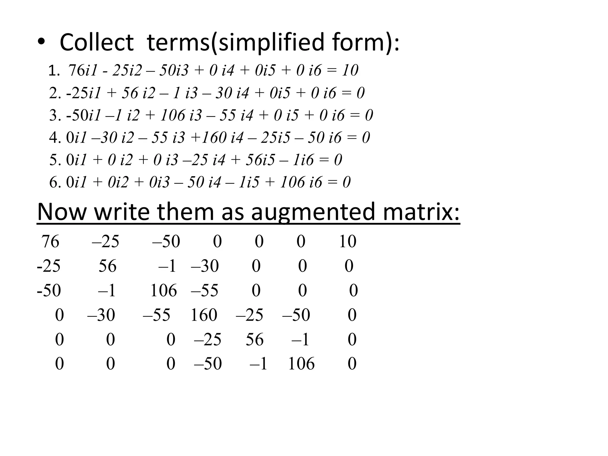 Electrical circuits in concept of linear algebra | PPTX