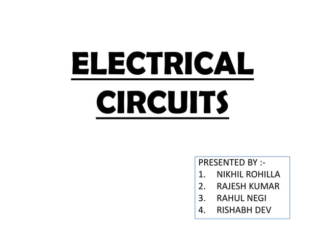 Electrical circuits in concept of linear algebra | PPTX | Physics | Science