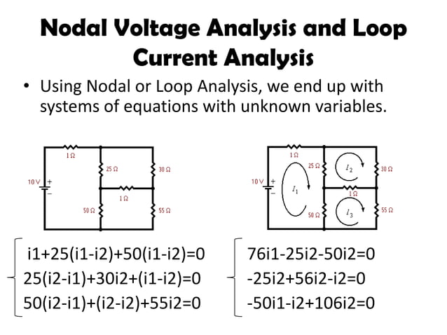 Electrical circuits in concept of linear algebra | PPTX | Physics | Science