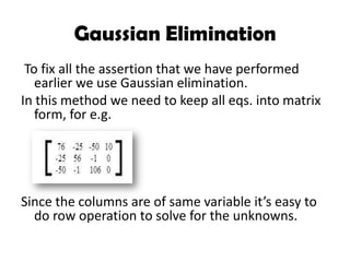 Electrical circuits in concept of linear algebra | PPTX