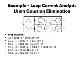 Electrical circuits in concept of linear algebra | PPTX