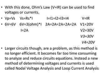 Electrical circuits in concept of linear algebra | PPTX