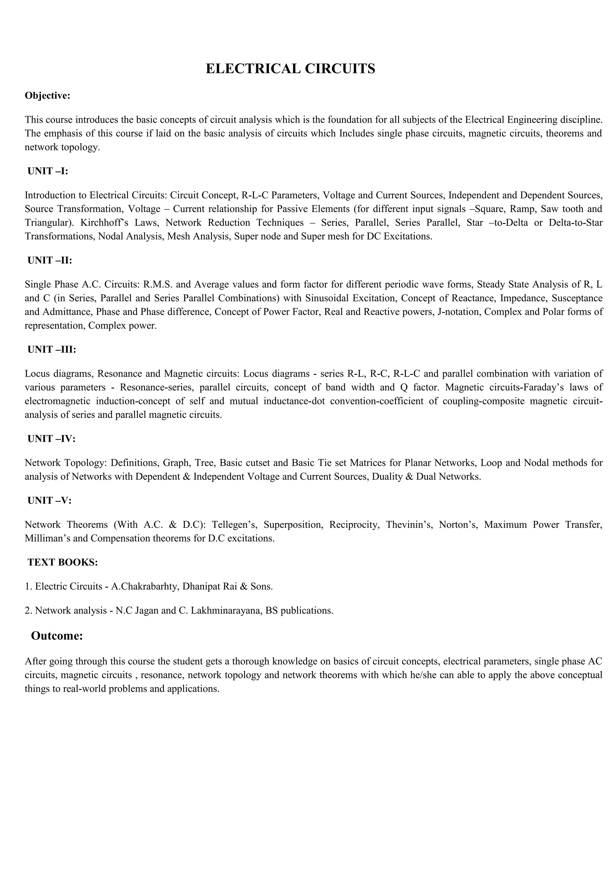 Electrical circuits | DOC