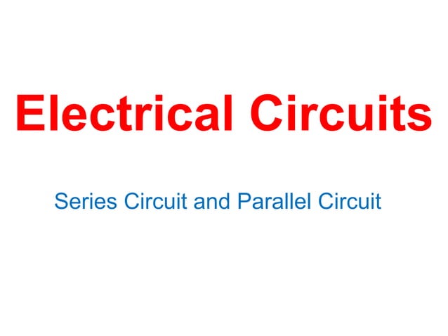 Electrical circuits | PPT