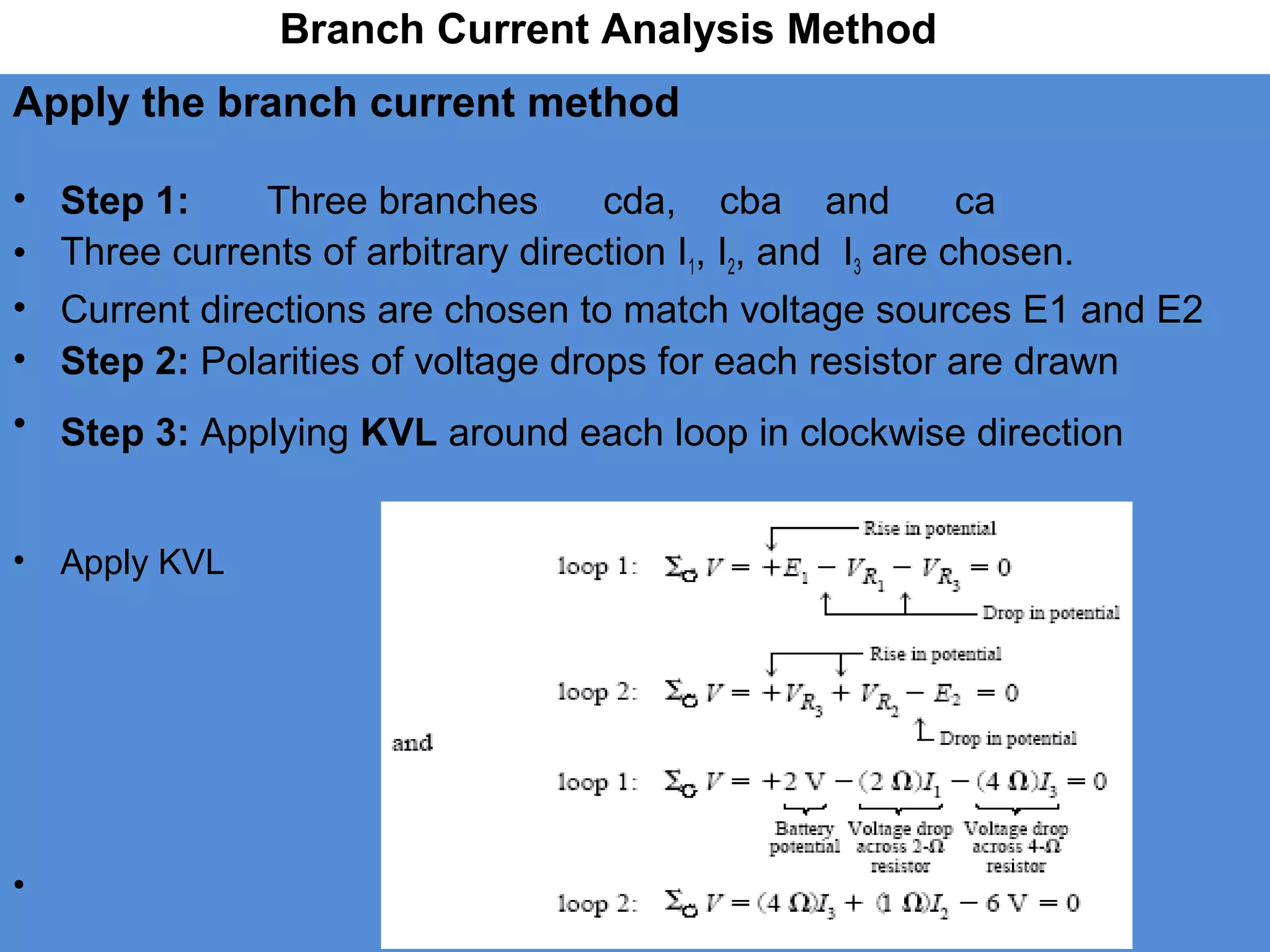 Electrical circuitsand methods of network analysis | PPT