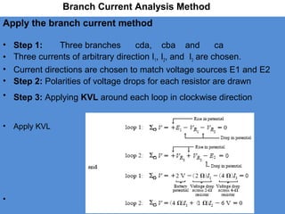 Electrical circuitsand methods of network analysis | PPT