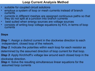 Electrical circuitsand methods of network analysis | PPT