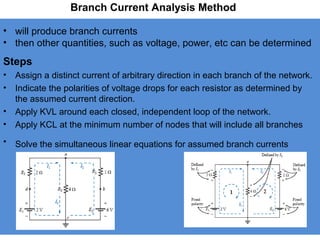 Electrical circuitsand methods of network analysis | PPT