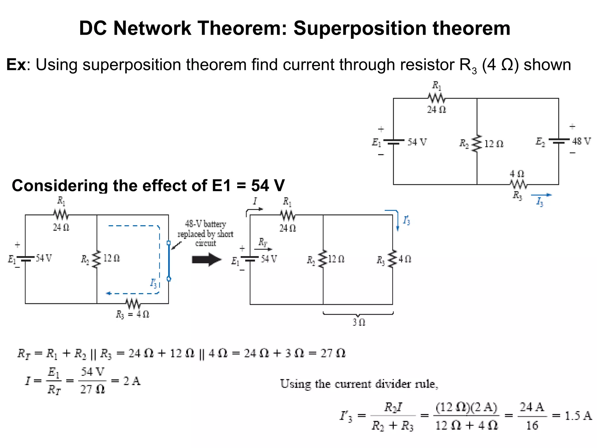 Electrical circuits dc network theorem | PPT