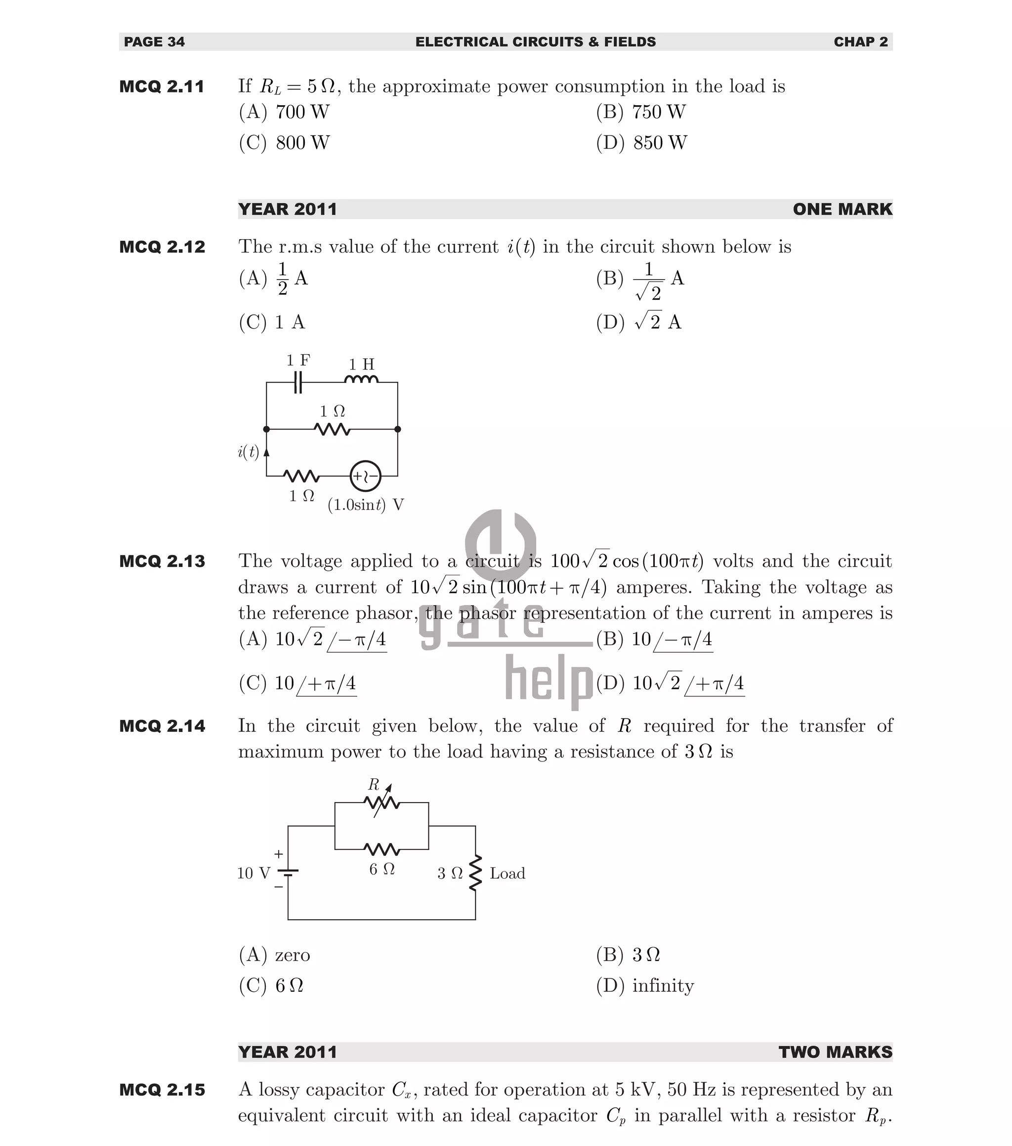Electrical circuits & fields | PDF